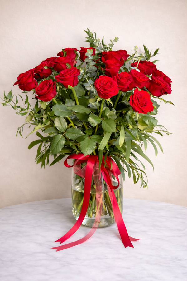 Red Rose Bouquet Valentines Day – Whispering Flower